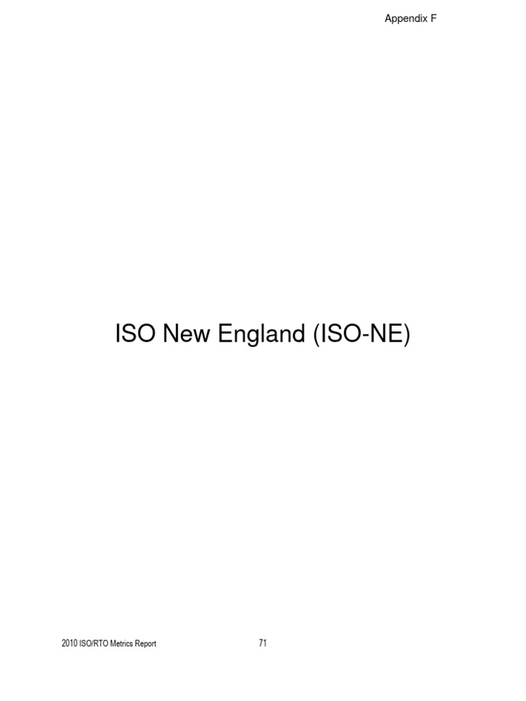 ISO-NE-rto-metrics | PDF | Forecasting | Electric Power