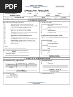 LEAVE FORM New CS Form No. 6, Rev. 2020 - Application For Leave (Fillable) - HRH | PDF ...