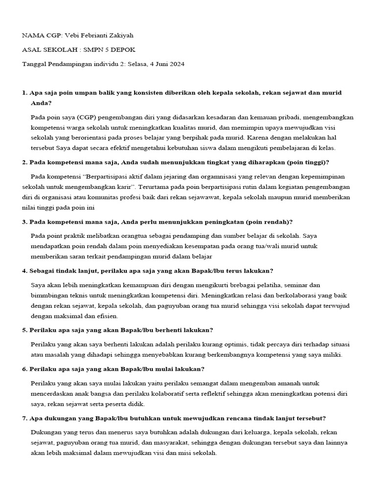 Analisis Hasil Survey 360 CGP | PDF