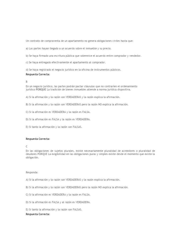 Preguntas Obli | PDF | Pagos | Ley de obligaciones