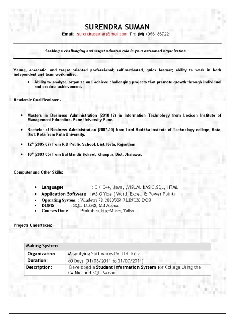 Surendra Suman Resume | PDF