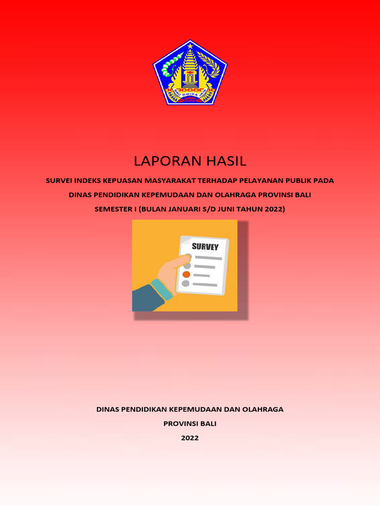 Laporan Hasil Survei Indeks Kepuasan Masyarakat | PDF