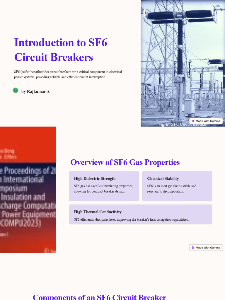 Introduction To SF6 Circuit Breakers | PDF | Electric Arc | Electricity