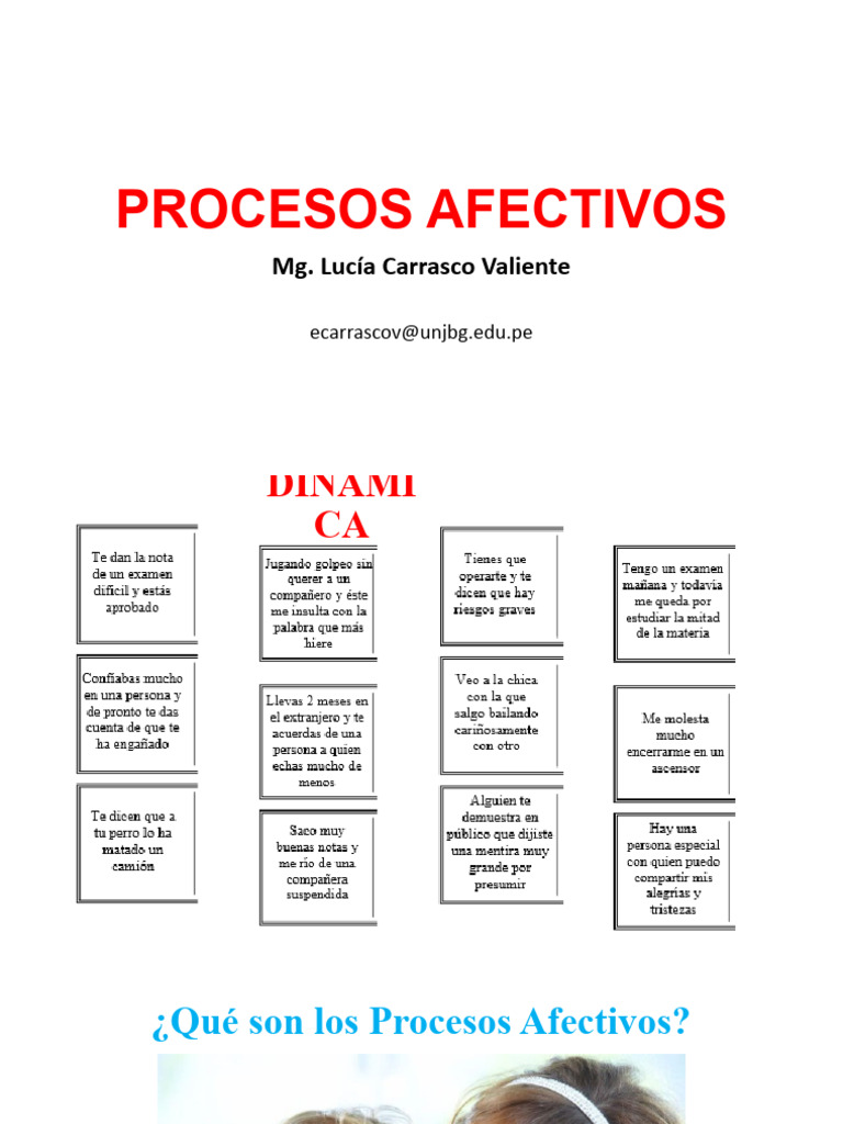 Procesos Afectivos | PDF | Las emociones | Comportamiento