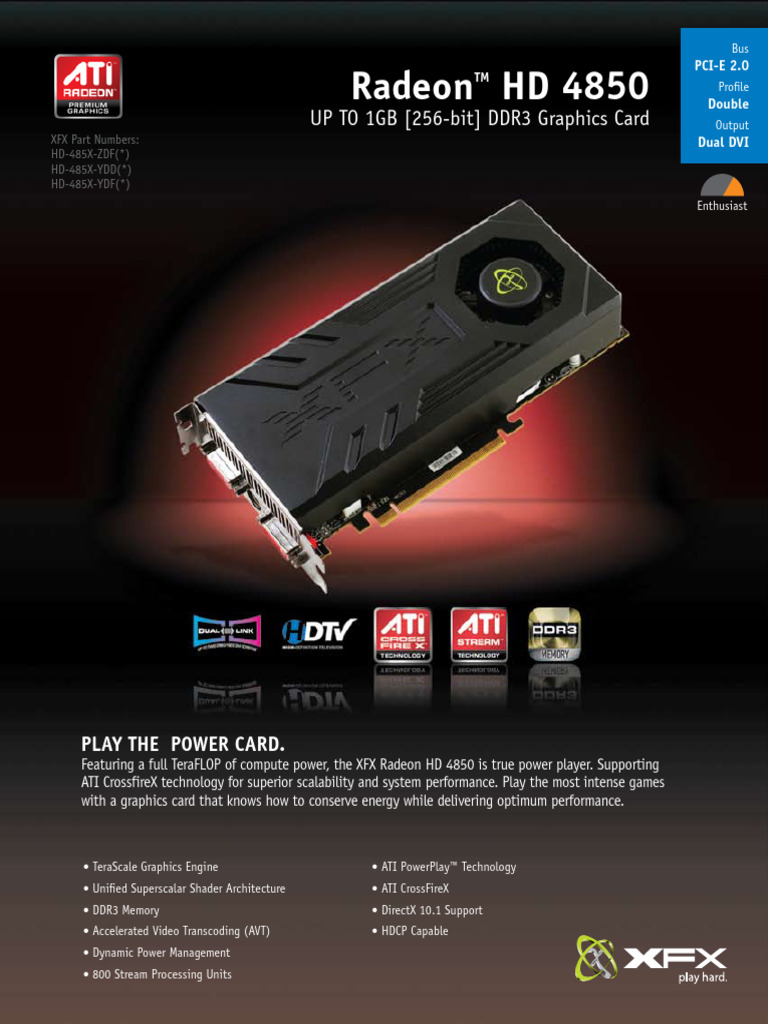 Xfxati 4850 | PDF | Graphics Processing Unit | Computer Hardware