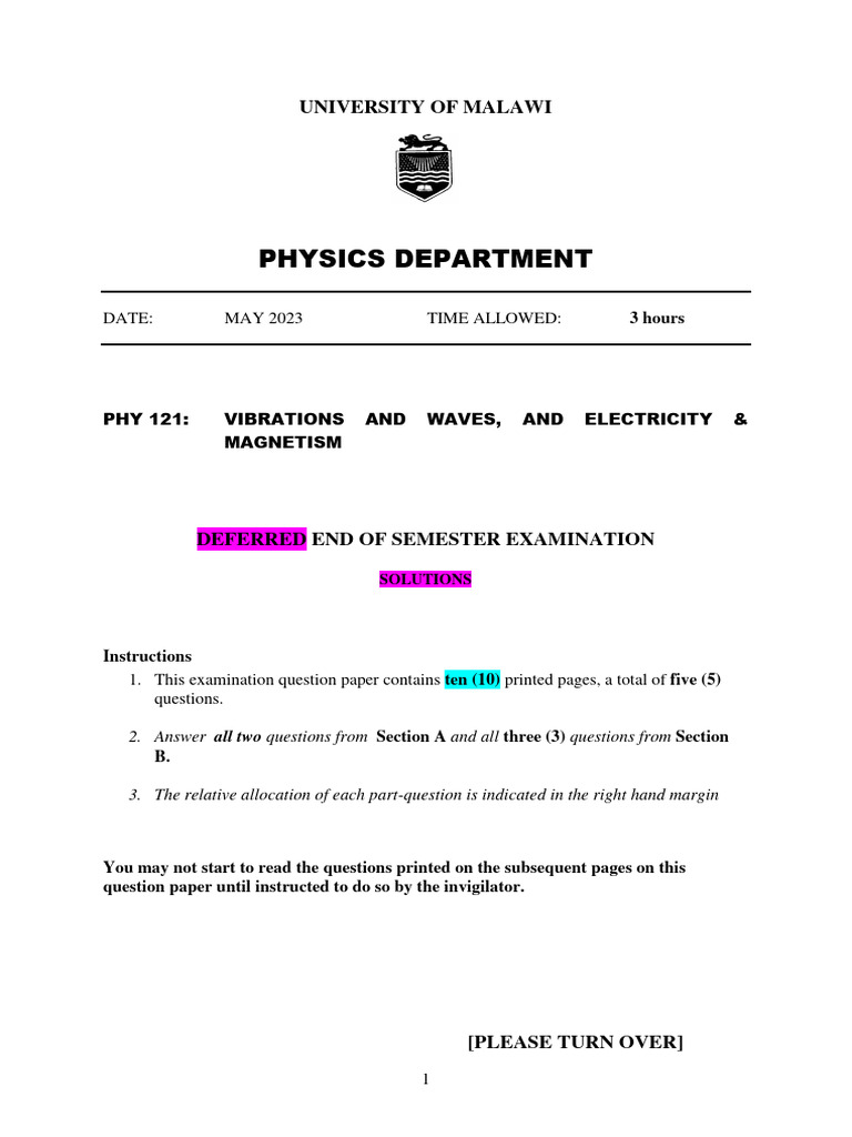 Phy Tutorial2 | PDF | Waves | Wavelength