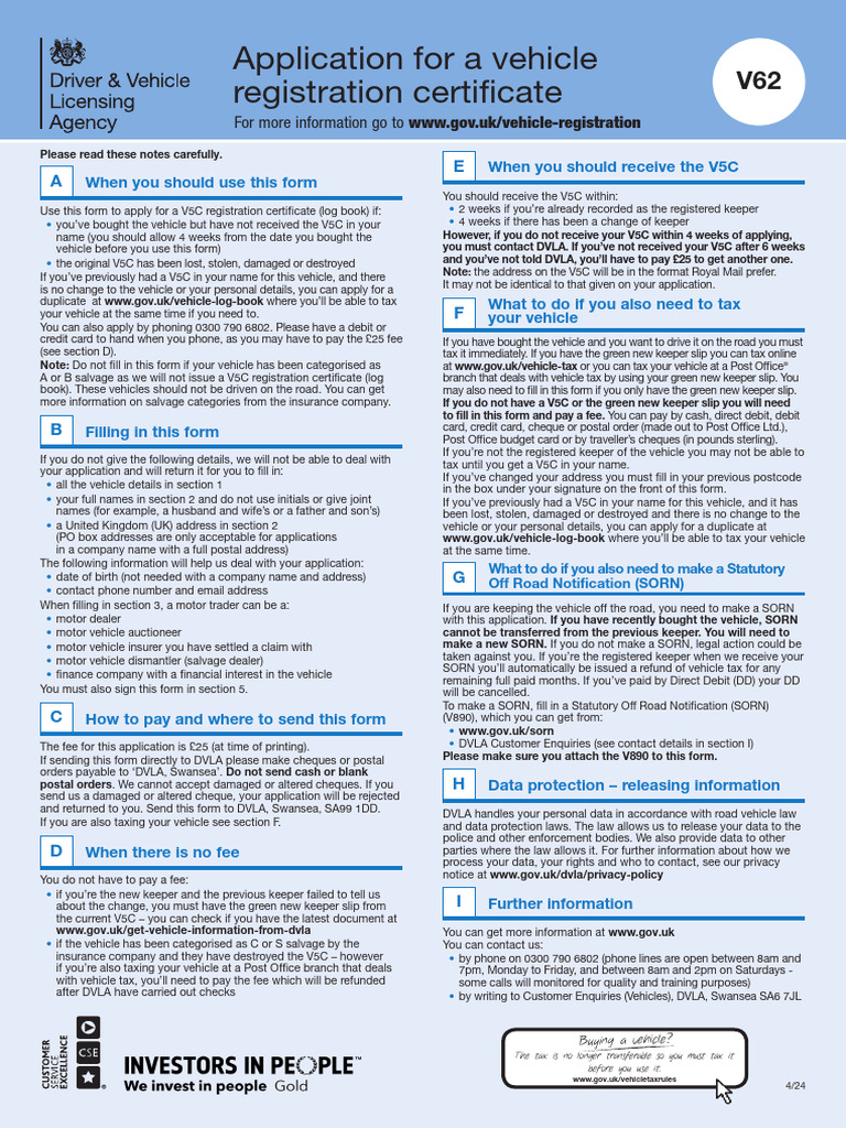 v62-application-for-a-registration-certificate | PDF | Cheque | Debit Card
