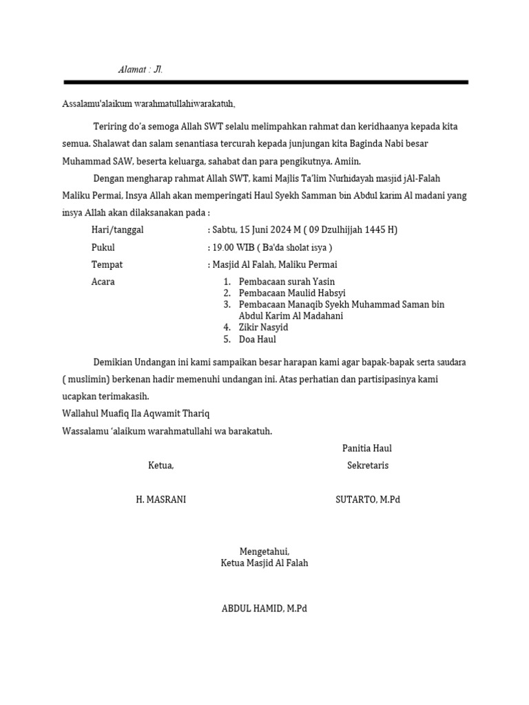 Undangan Haul Sekh Samman Edit | PDF | Agama & Spiritualitas