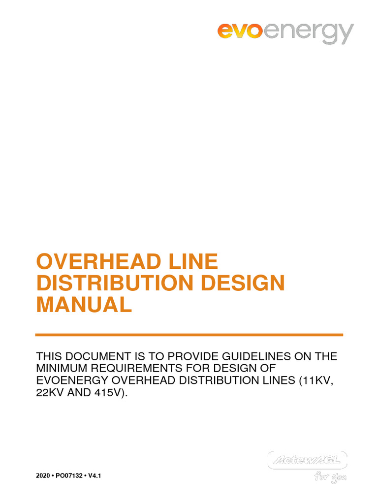PO07132 Overhead Line Distribution Design Manual | Download Free PDF | Reliability Engineering ...