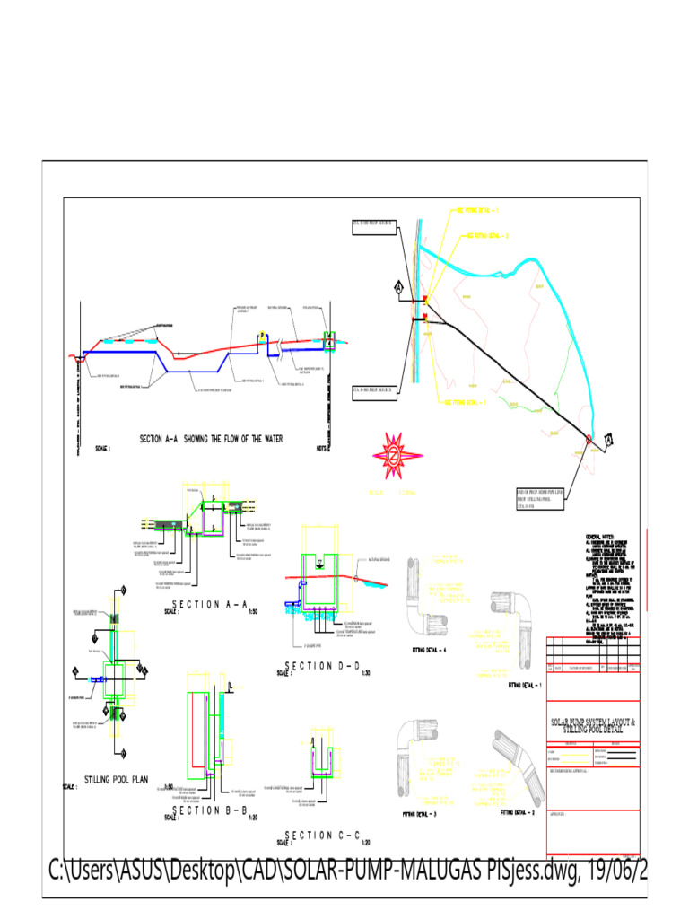 stilling pool canal structure plan | PDF