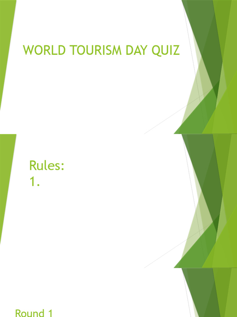 World Tourism Day Quiz | PDF