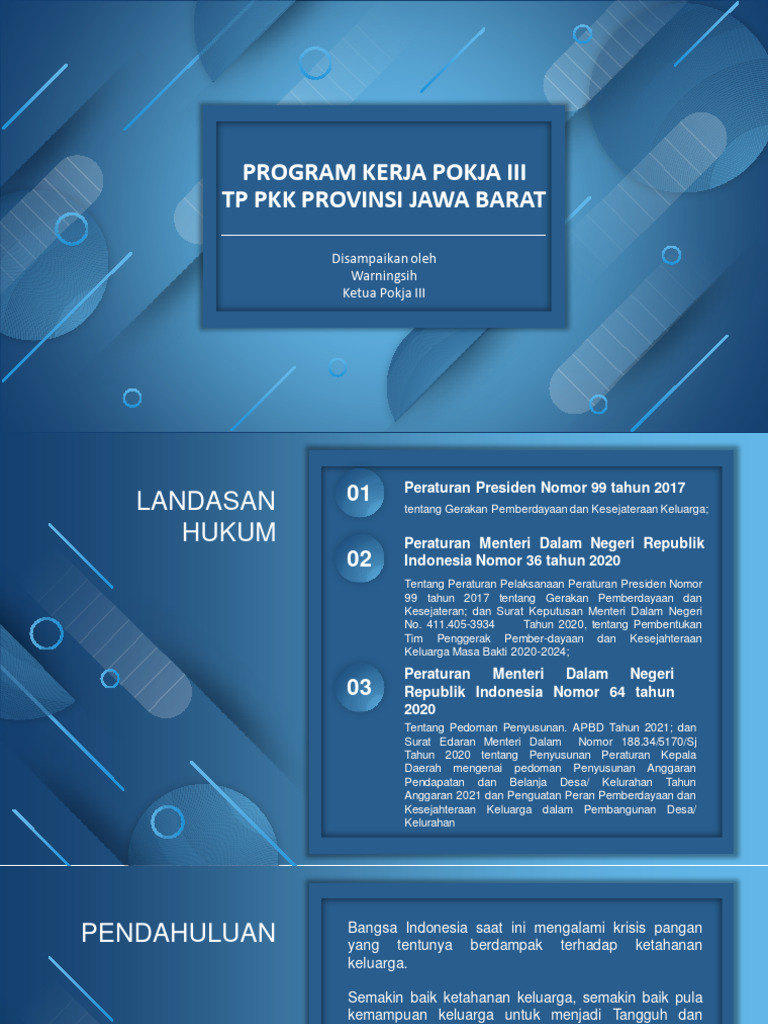 Program Kerja Pokja III PKK 2024 | PDF