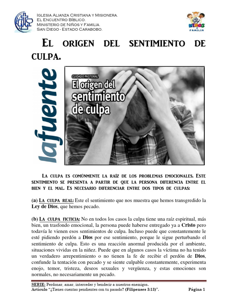 Artículo (El Origen Del Sentimiento de Culpa) | PDF | Culpa (emoción ... Artículo (El Origen Del Sentimiento de Culpa) | PDF | Culpa (emoción ...