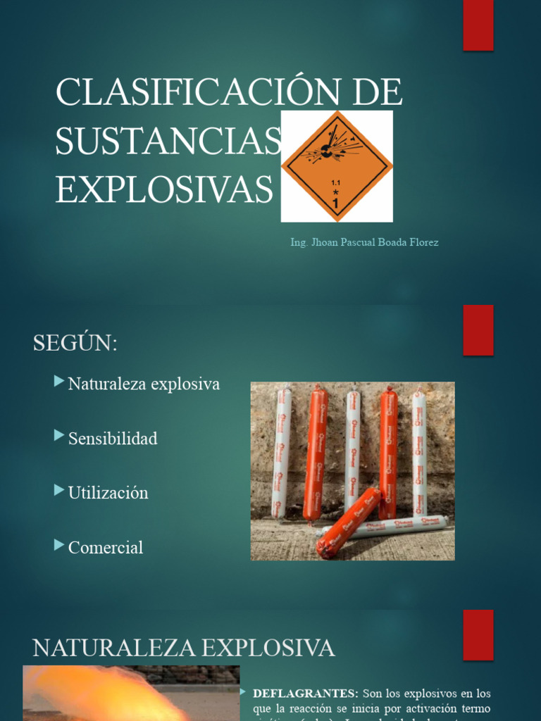 2024-05-02 Clasificación de Sustancias Explosivas | Descargar gratis ...