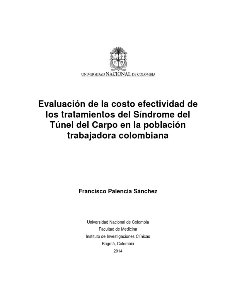 Costo-efectividad del tratamiento STC en Colombia | PDF | Síndrome del ...