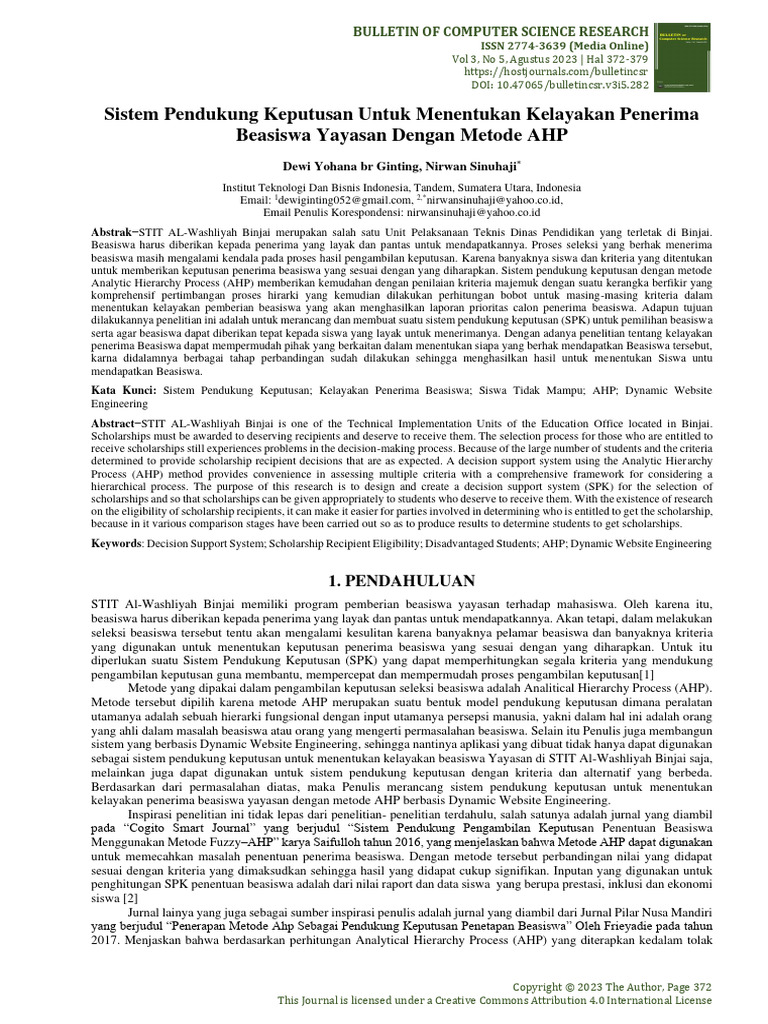 SPK Metode Ahp | PDF