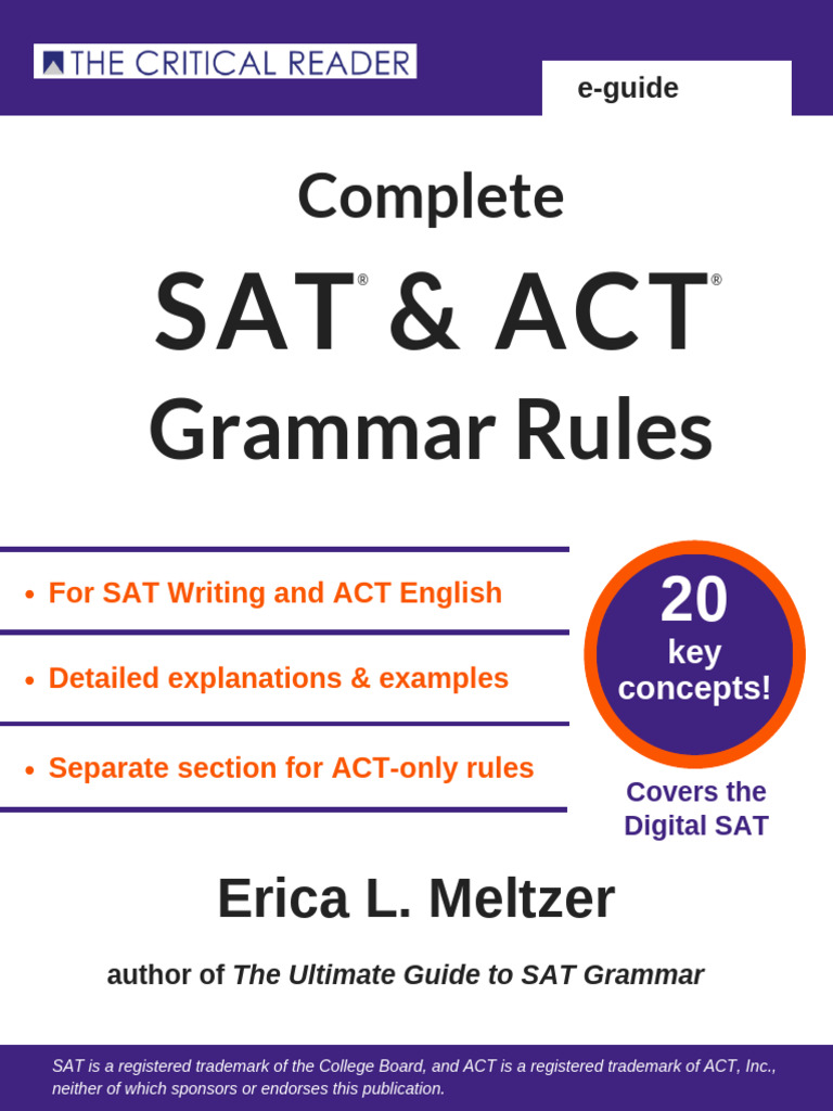 SAT/ACT Grammar Rules Overview | PDF | Semantic Units | Language Mechanics