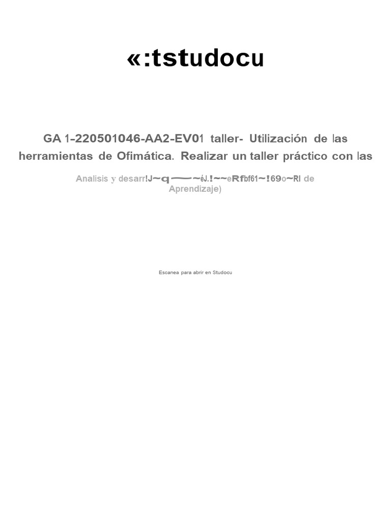 Ga1 220501046 Aa2 Ev01 Taller Utilizacion de Las Herramientas de Ofimatica Realizar Un Taller ...
