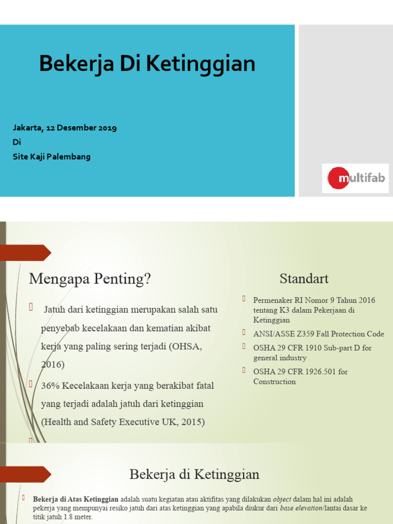 Bekerja Di Ketinggian | PDF