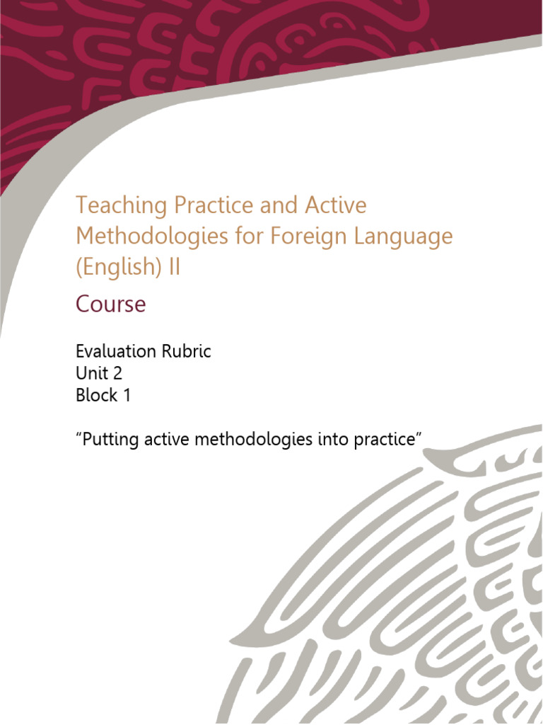 Evaluation Rubric for Active Methodologies | PDF | Methodology | Rubric ...