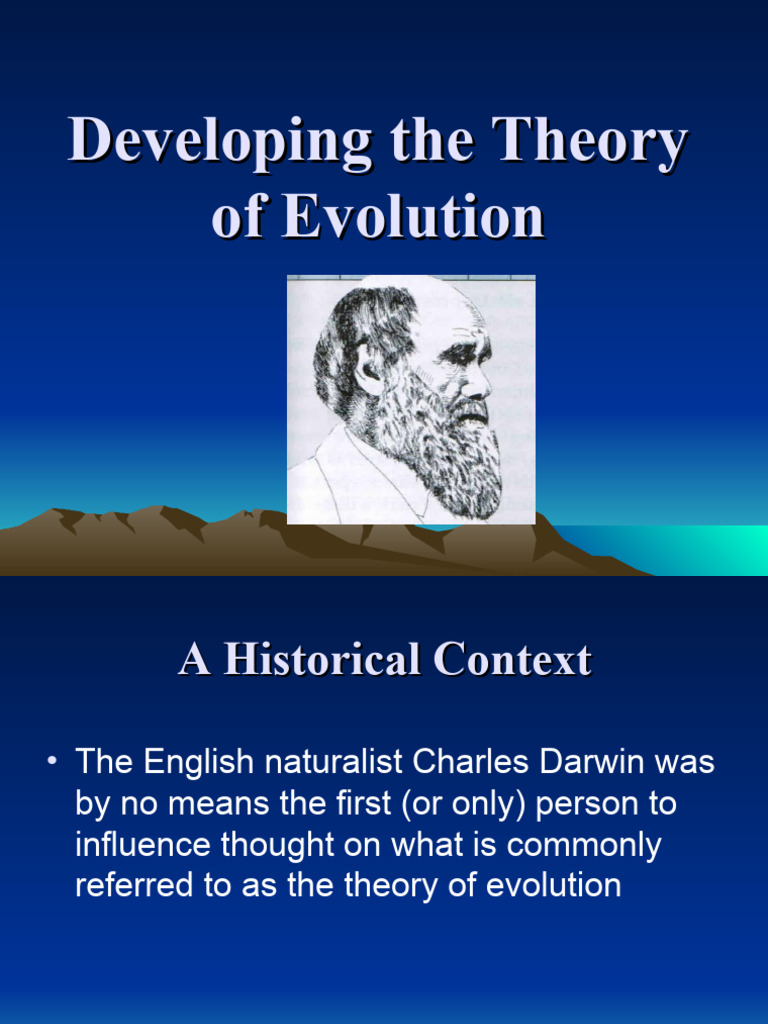 Developing The Theory of Evolution | PDF | Charles Darwin | Evolution