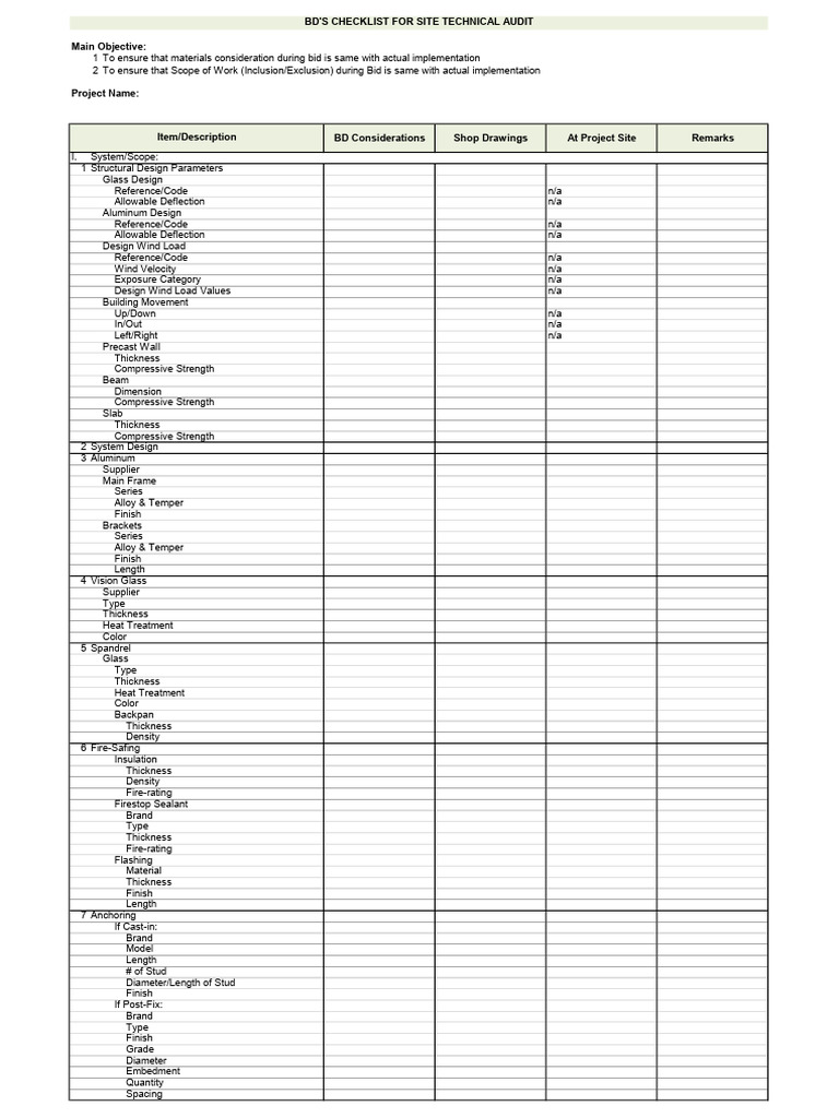 5 BD Checklist | PDF | Door | Window