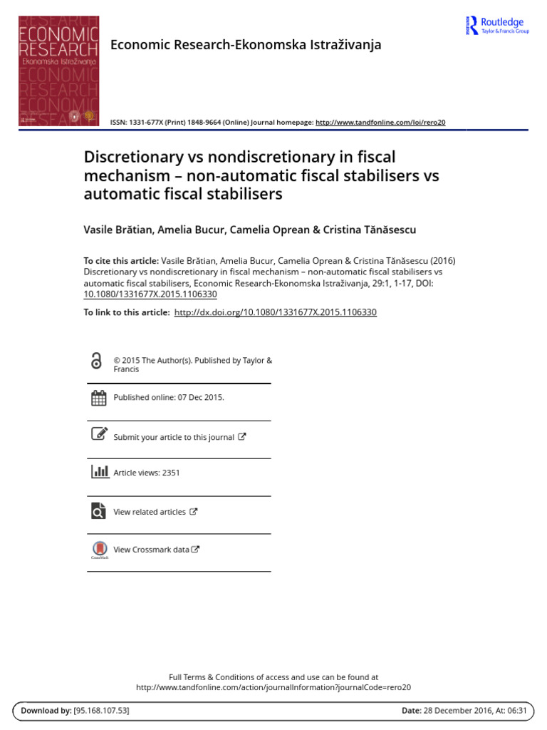 Discretionary Vs Nondiscretionary in Fiscal Mechanism Non Automatic ...