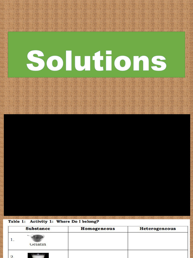 Solutions ppt | Download Free PDF | Solubility | Chemical Substances