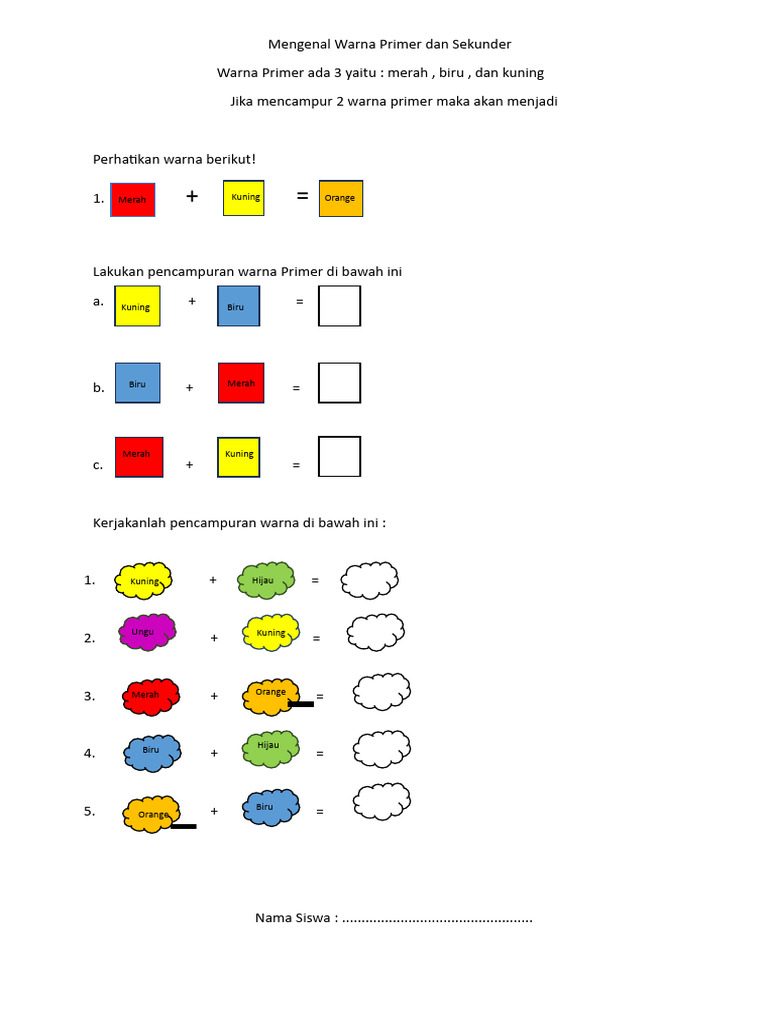 Mengenal Warna Primer dan Sekunder | PDF