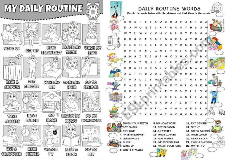 Daily Routines 1° | PDF