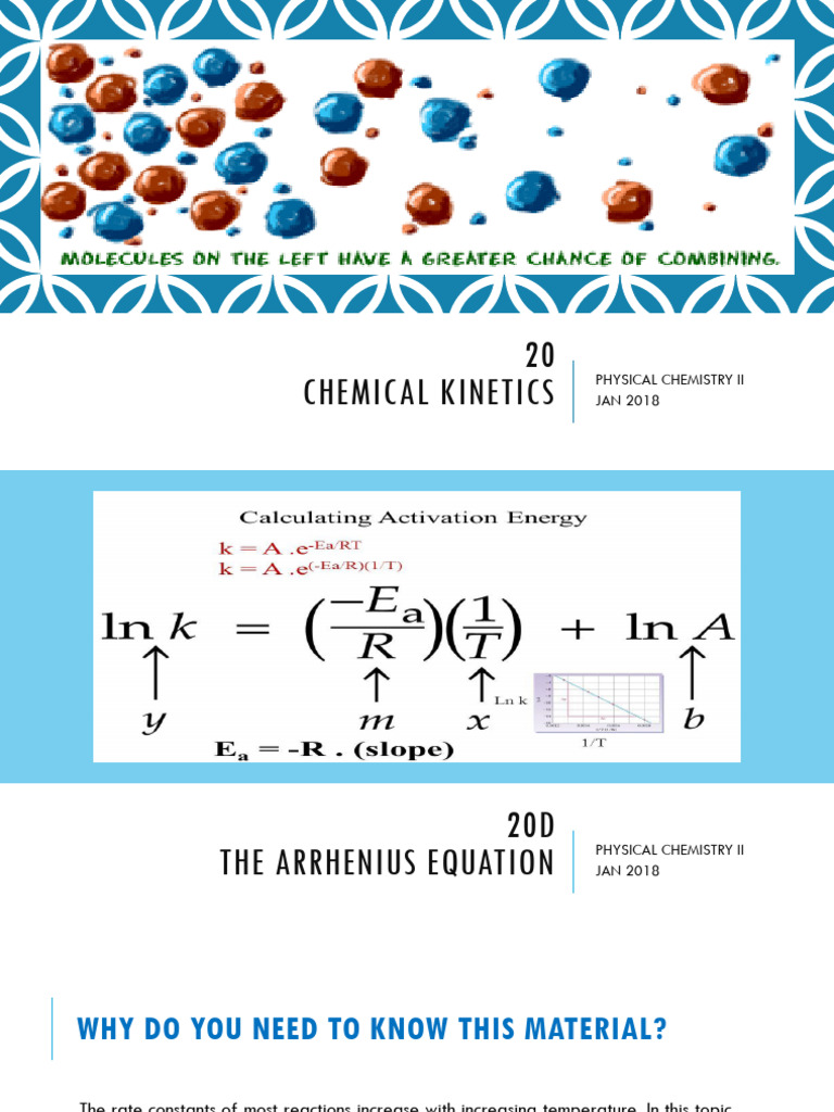 20D. THE ARRHENIUS EQUATION | PDF | Reaction Rate | Activation Energy