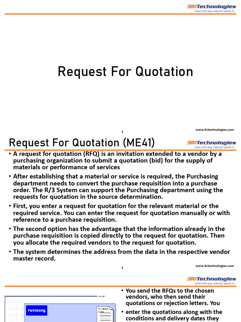 Request For Quotation | PDF | Computing