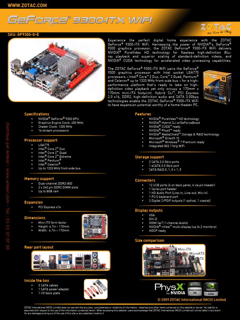 gf9300 G e - Geforce 9300 Itx Wifi - v101 | PDF | Graphics Processing ...