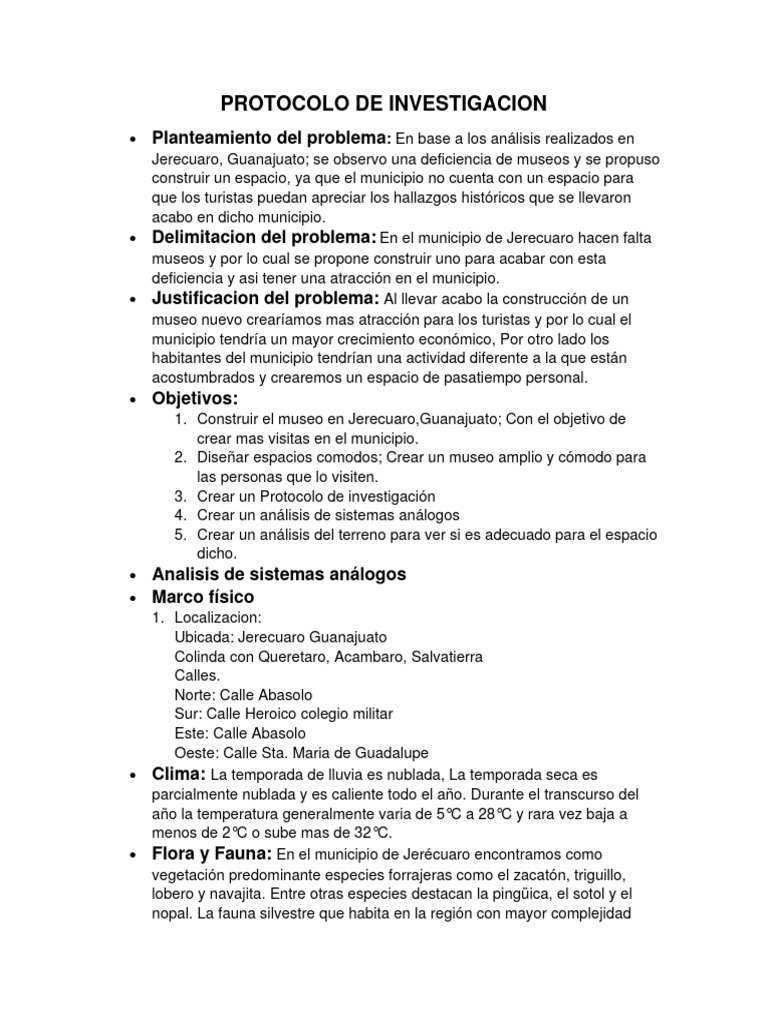 Protocolo de Investigacion 2 | PDF