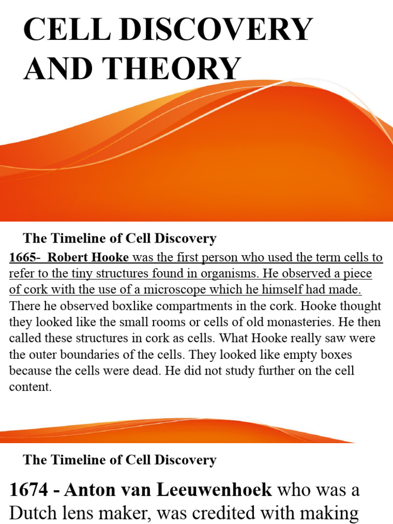Cell Discovery and Theory | PDF | Cell (Biology) | Biology