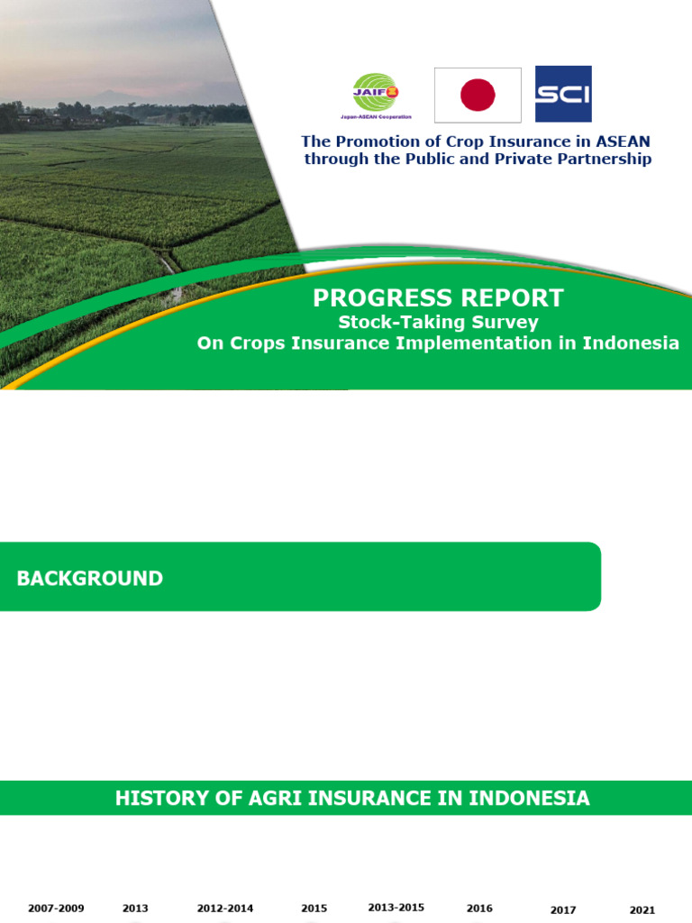 Crop - Insurance Progress Report - Id | PDF | Insurance | Subsidy