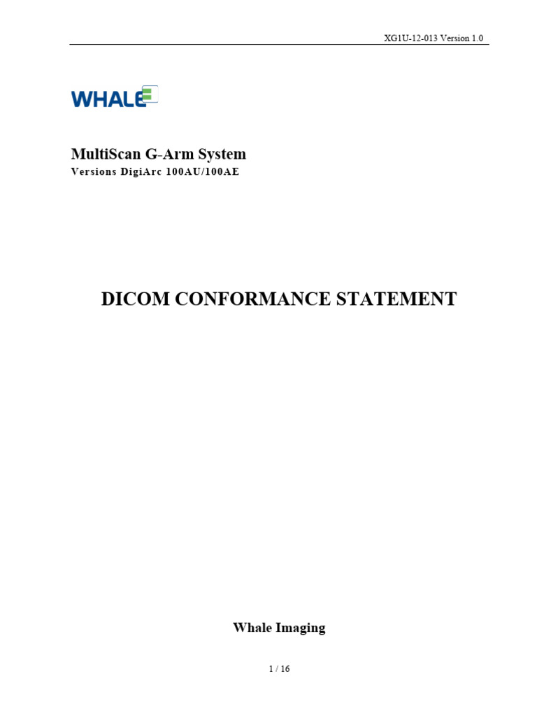 DICOM Conformance Statement 220114 1 | PDF | Computing | Computer Science