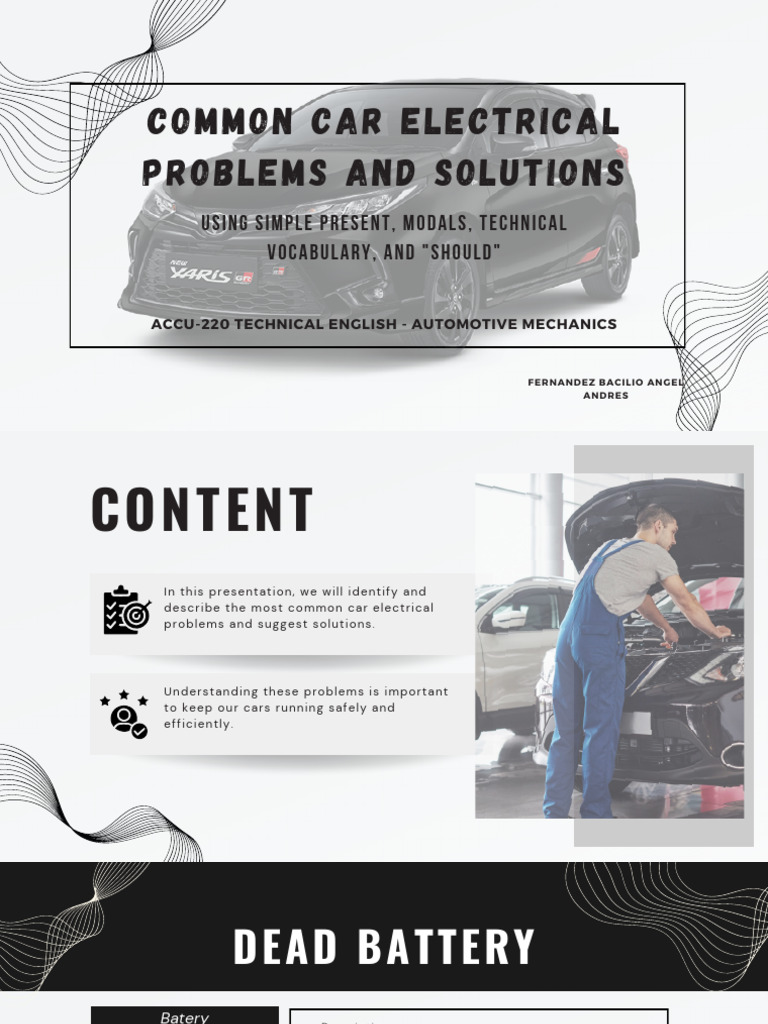 Common Car Electrical Problems and Solutions | PDF | Fuse (Electrical ...