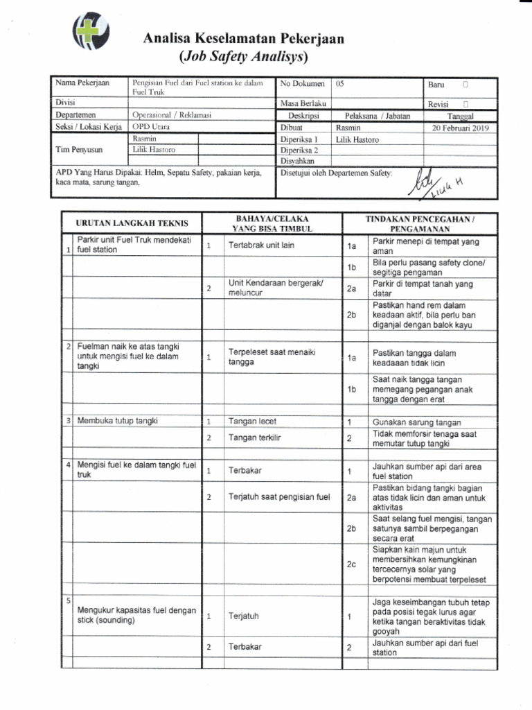 Keselamatan Pengisian Fuel di Tambang | PDF
