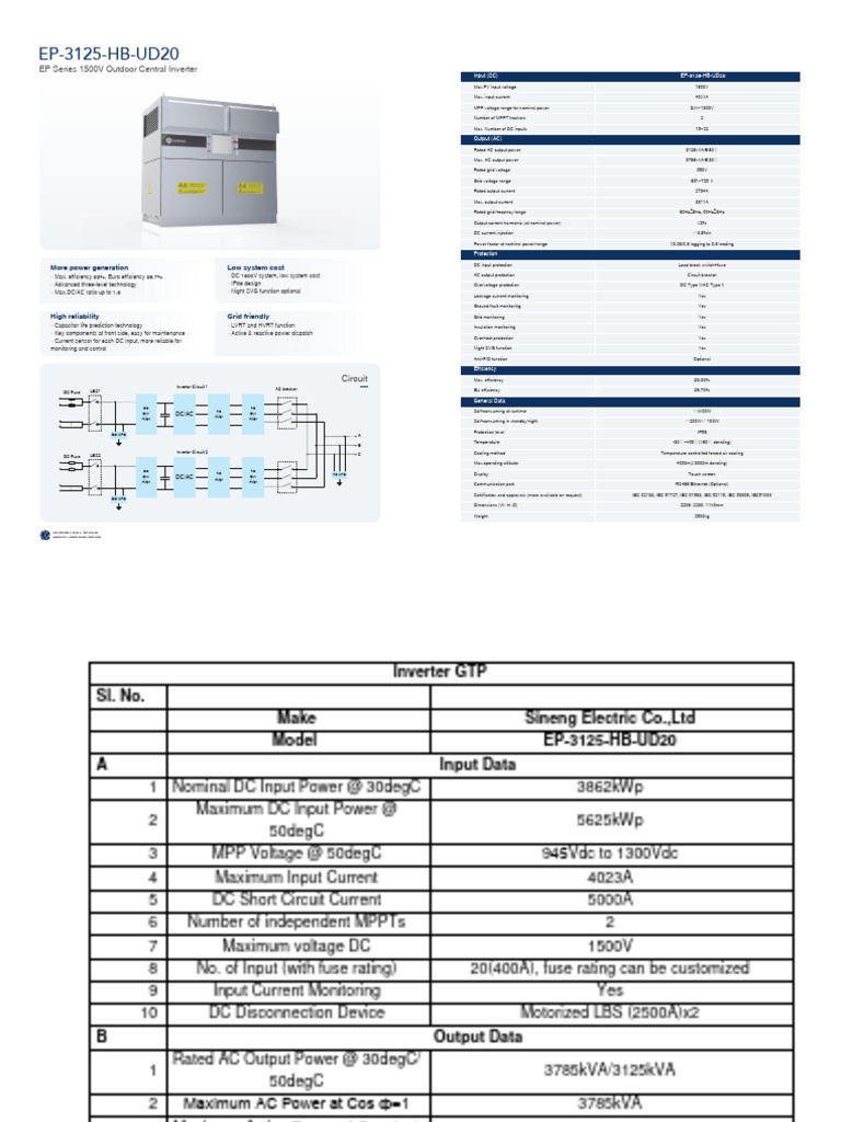 EP-3125-HB-UD20 Inverter Overview | PDF | Power Inverter | Alternating ...