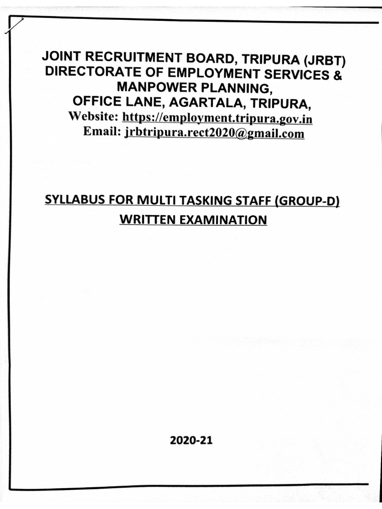 Group D Syllabus | PDF