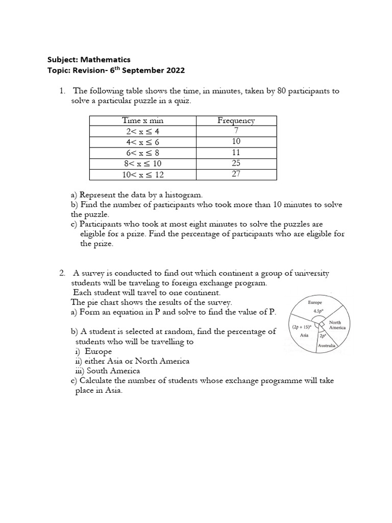 Revision math | PDF | Equations | Applied Mathematics