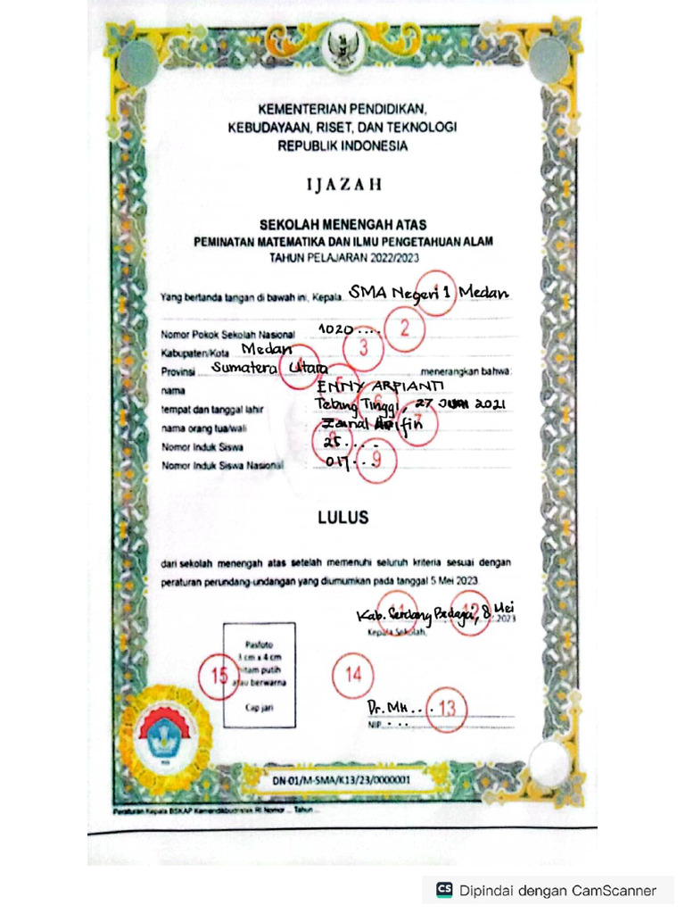 Cara Pengisian Blanko Ijazah | PDF