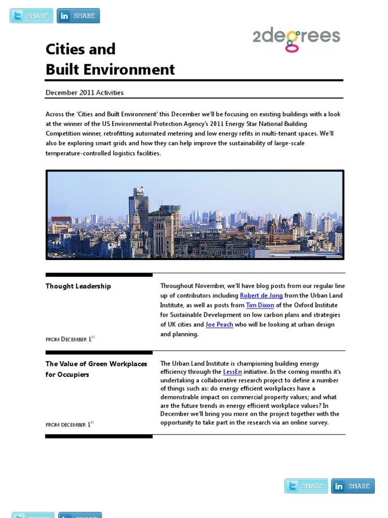 Built Environment Calendar - December 2011 | PDF | Efficient Energy Use ...