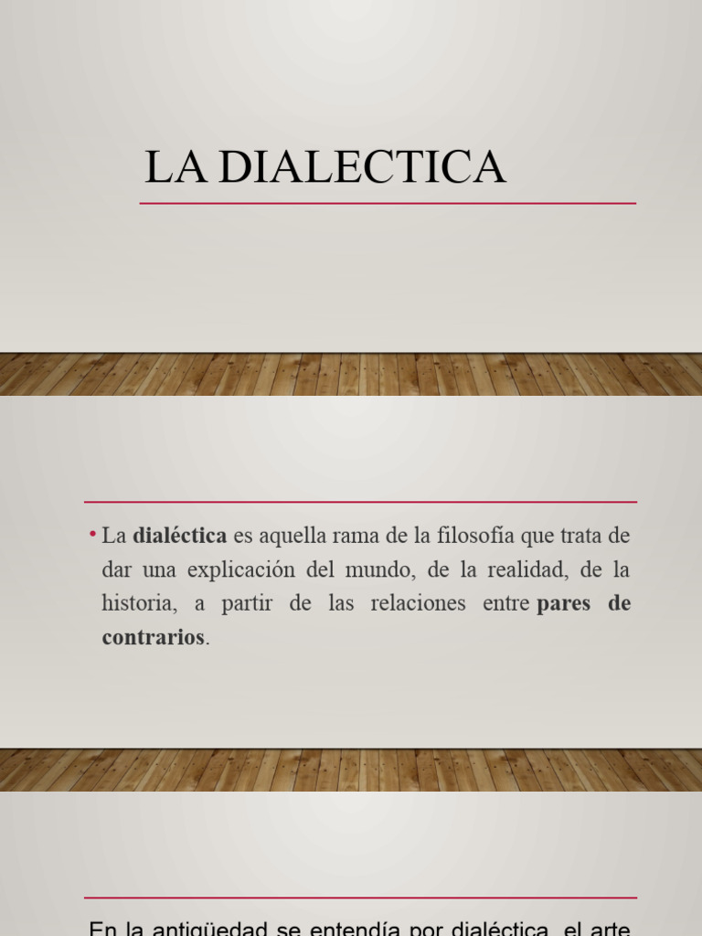 La Dialectica | PDF | Dialéctico | Metafísica