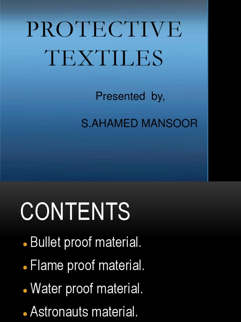 Protective Textiles | PDF | Textiles | Fibers