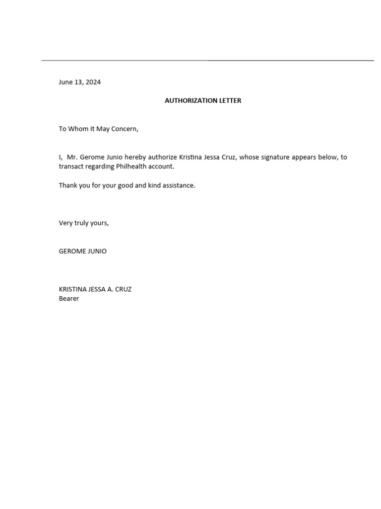 Authorization Letter HDMF | PDF