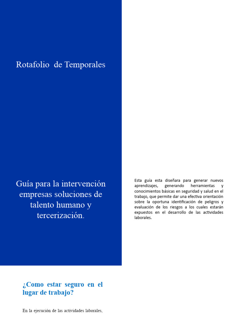 Rotafolio Temporales | PDF | Crecimiento personal y profesional ...