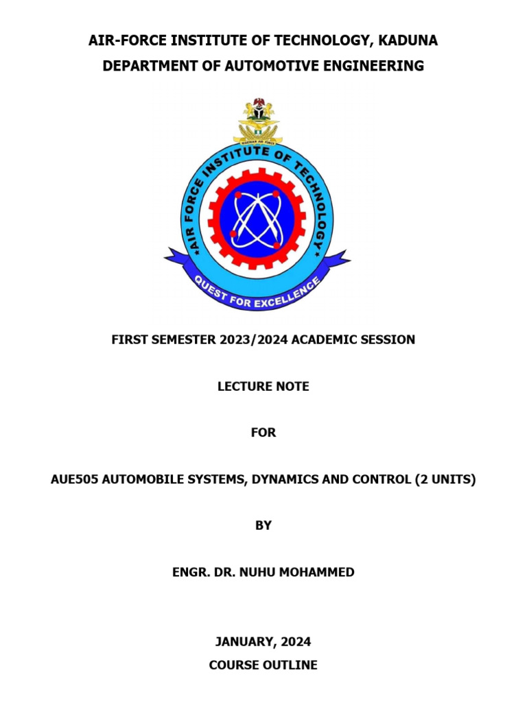 Automobile Systems, Dynamics and Control 4 - 054407 | PDF | Tire ...