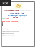 MULTIDISCIPLINARY PROJECT (MDP) Class V | PDF | Water